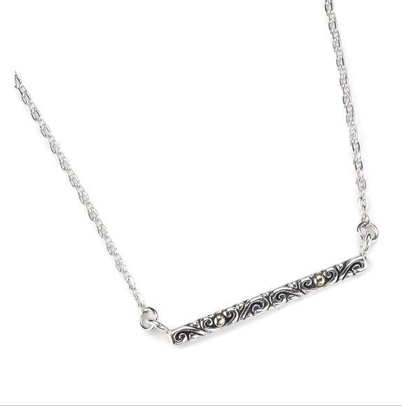 Samuel B. | Jewelry | Samuel B Sterling Silver And 4 K Gold Necklace ...